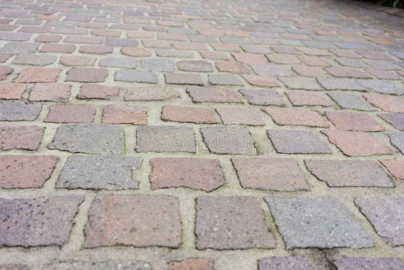 Cobblestone Path Way with Different Stone Colours Stock Photo - Image ...