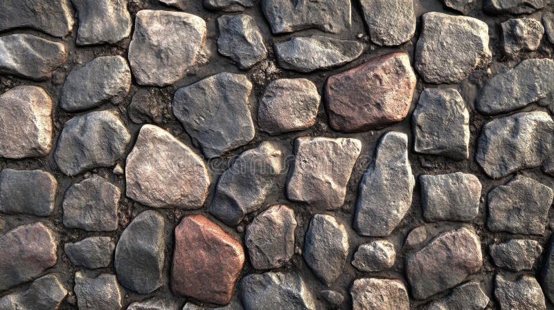 Cobblestone Pathway Texture, a Seamless Pattern of Irregular Stones ...