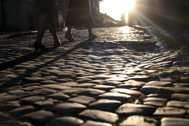 Cobblestone Pavement in the City Stock Photo - Image of surface ...