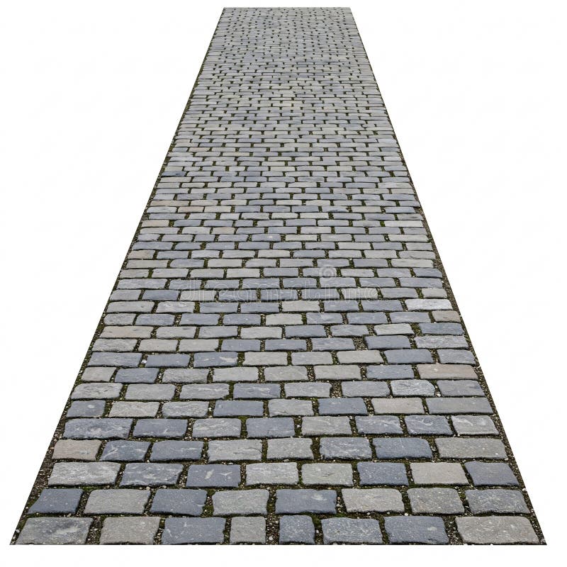 Cobblestone Pavement Path. Old Stone Road Surface Texture Stock ...