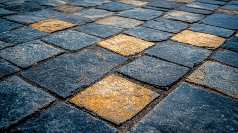 Cobblestone Pavement with Stone Blocks Pattern, Texture and Elegant ...