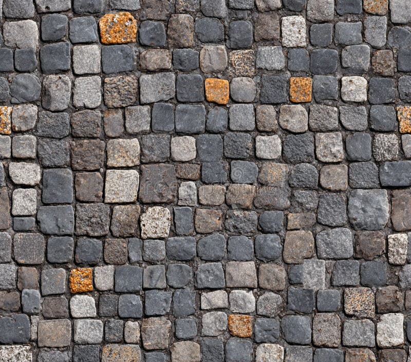 Cobblestone Pavement Texture Detailed CloseUp of Stone Street Surface ...