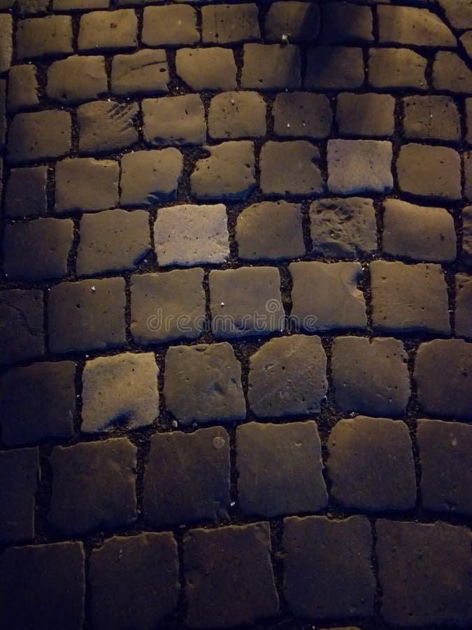 Cobblestone Pavement Texture Stock Photo - Image of black, sidewalk ...