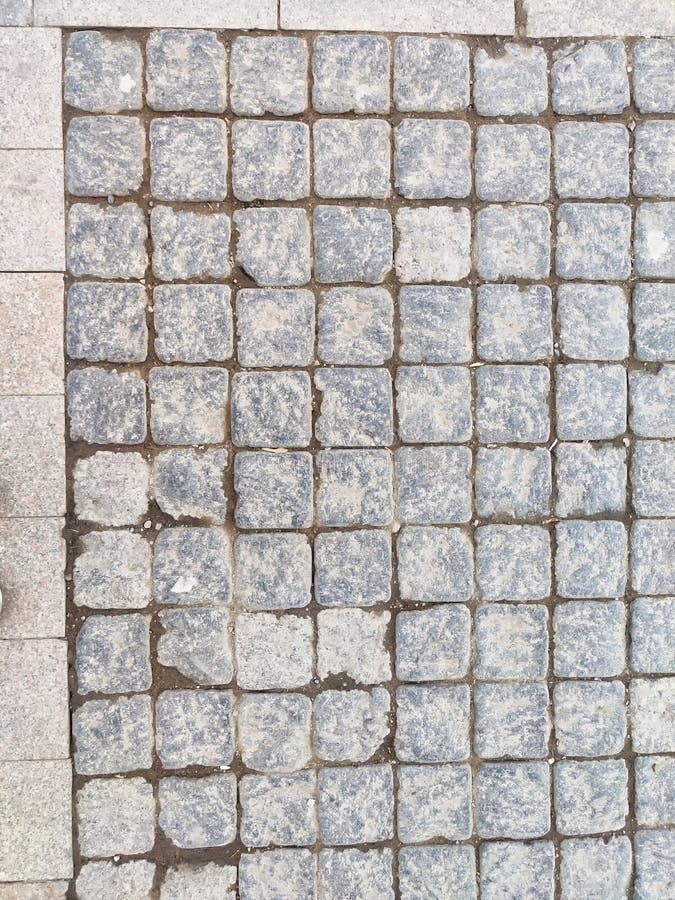 Cobblestone Pavement with Uneven Texture and Pattern in Urban Setting ...