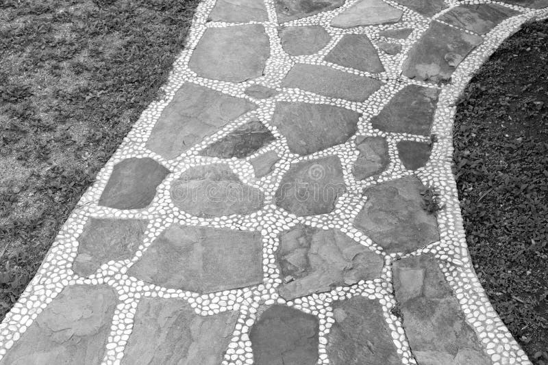 Cobblestone and Pebbles Walkway Stock Photo - Image of road, backyard ...