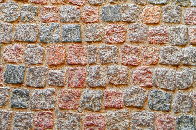 Paving. Square Cobblestone Circular Pattern. Pavement in Vintage Design ...