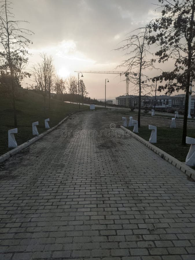 CobbleStone Road for Creative Ideas Stock Photo - Image of creativity ...