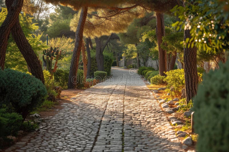 Umbrella Pine Tree Alley Stock Illustrations – 4 Umbrella Pine Tree ...