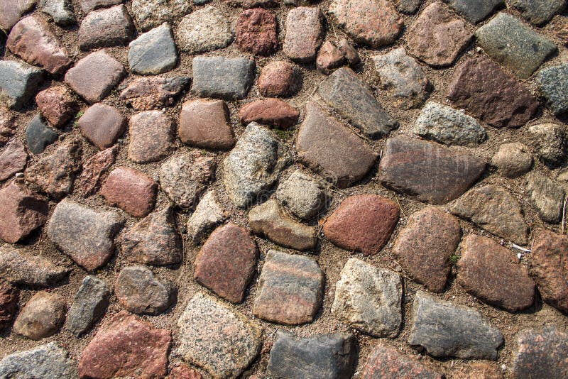 Cobblestone Road. Multicolored Cobblestone Texture Stock Photo - Image ...