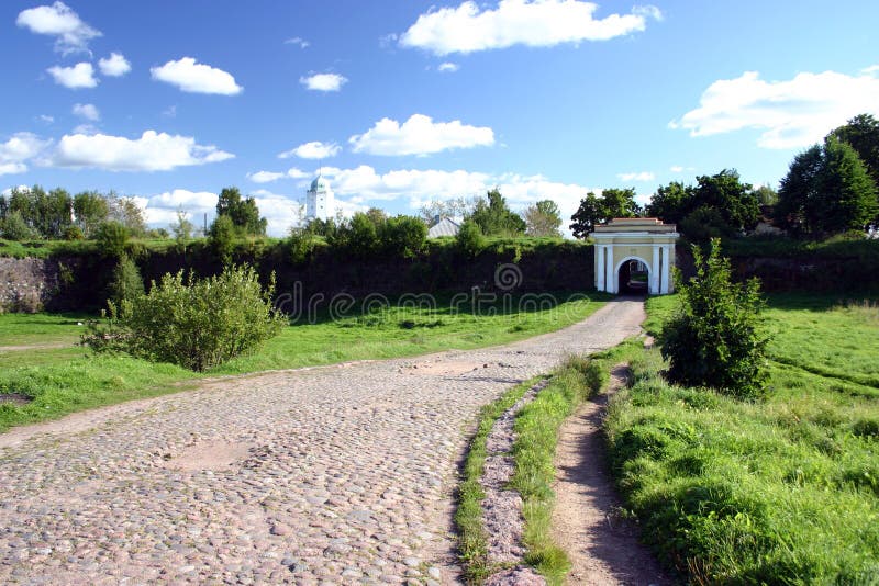 Cobblestone Road To Medieval Stock Photo - Image of construction ...