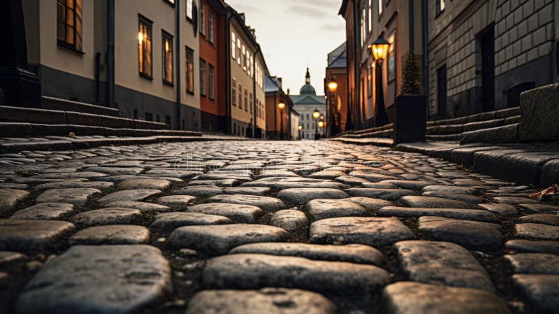Cobblestone Street Texture Close Up Photo Stock Illustration ...