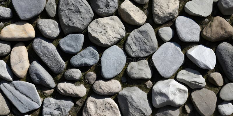 Cobblestone Texture: a Close-Up View of Smooth River Rocks Stock ...