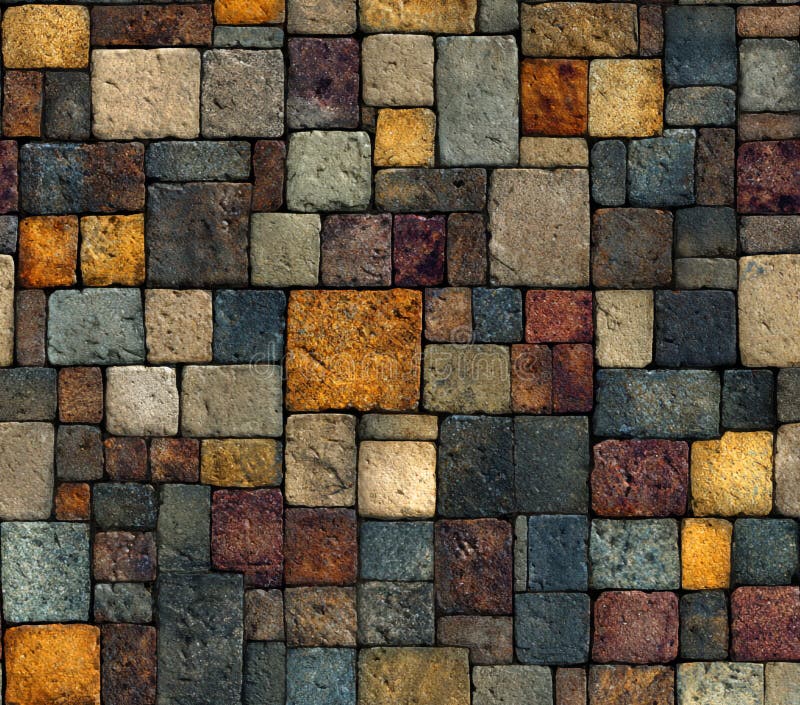 Cobblestone Texture Seamless Pattern of Varied Stone Stock Illustration ...