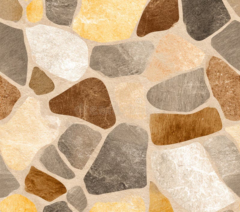 Cobblestone Texture Seamless Pebble Pattern for Design Projects Stock Illustration ...