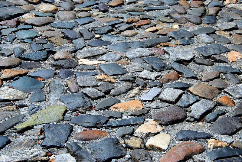 Cobblestone Walkway Texture Stock Photo - Image of cobblestone, grid ...