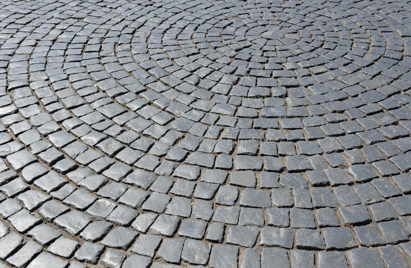 Cobblestones (Circular Paved Square) Stock Image - Image of facing ...