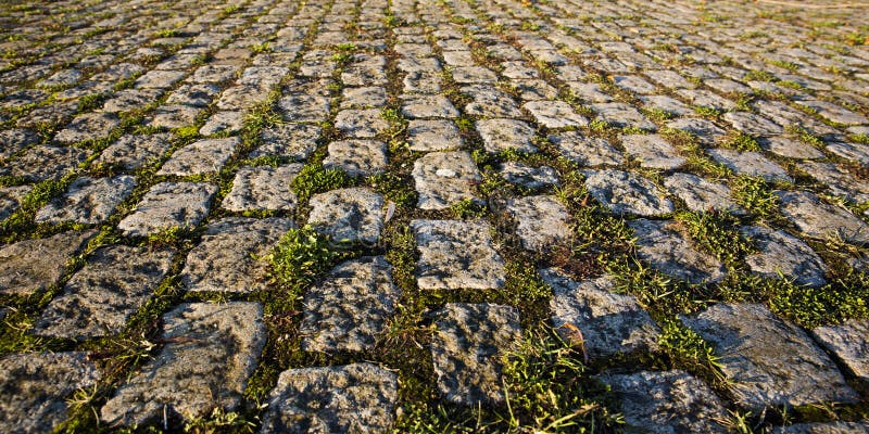 Old Road in Rustic Cobblestones Stock Photo - Image of annette, road ...