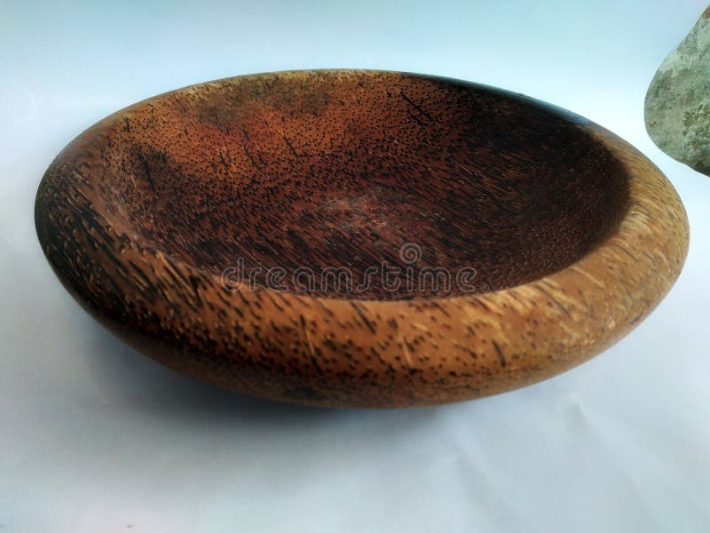 This is a Cobek Made from Palm Trees Stock Image - Image of white ...