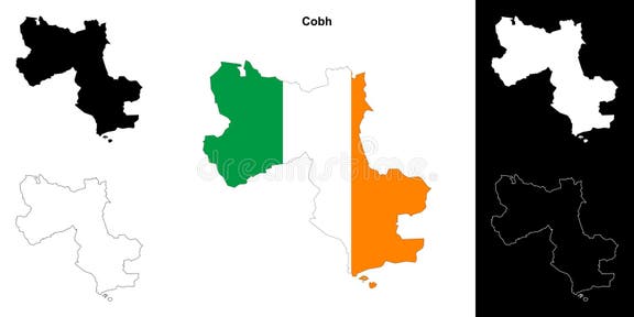 Cobh outline map stock vector. Illustration of cobh - 379306710