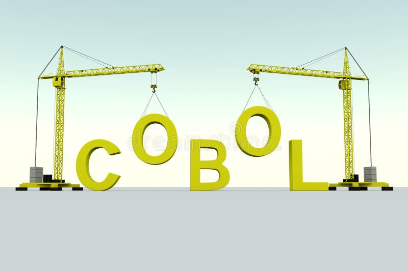 Illustration Of Cobol Common Business Oriented Language Programming Code Displayed On Three