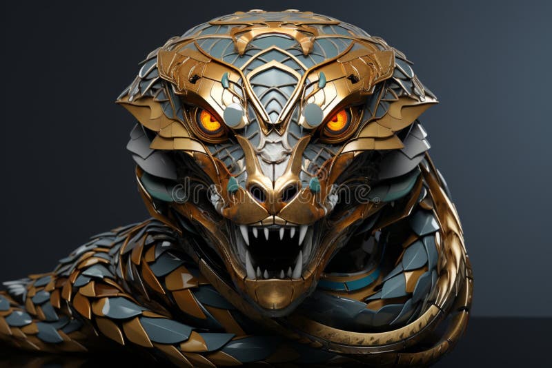 Cobra Head Plate stock illustration. Illustration of oriental - 302525127