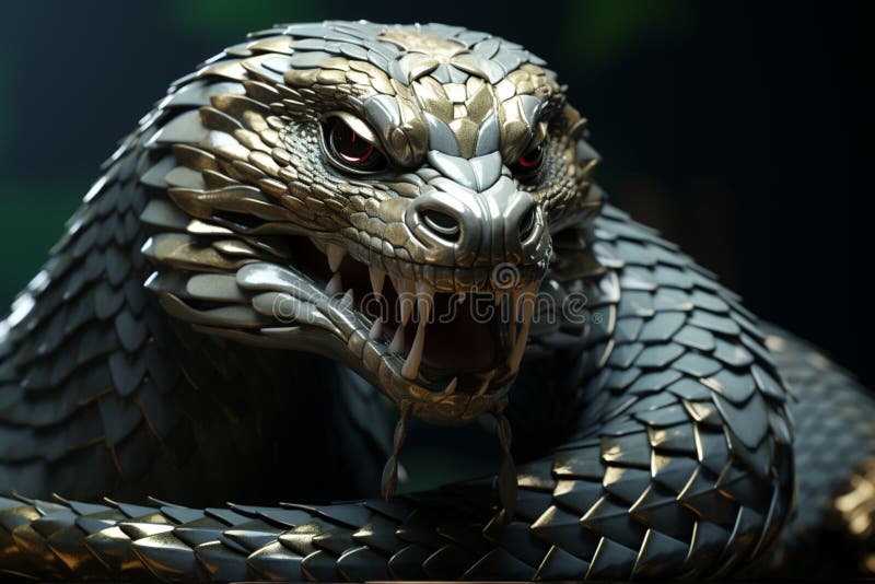 Cobra Head Plate stock illustration. Illustration of detail - 302525135