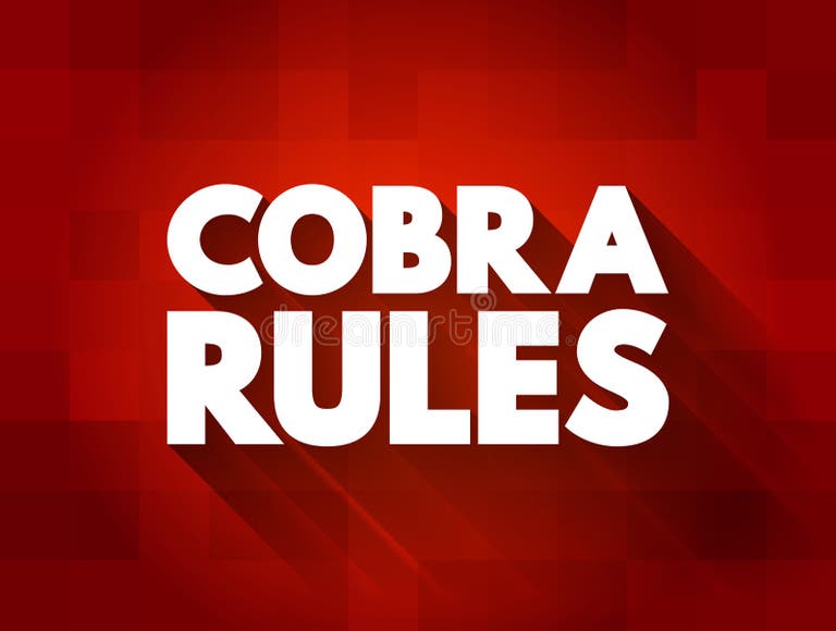 Cobra Rules Text Quote, Concept Background Stock Illustration ...