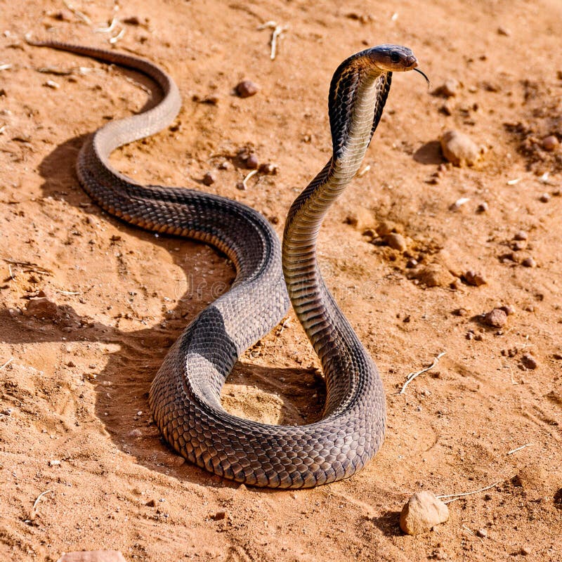 A Cobra Snake in the Desert, AI Generated Stock Illustration ...