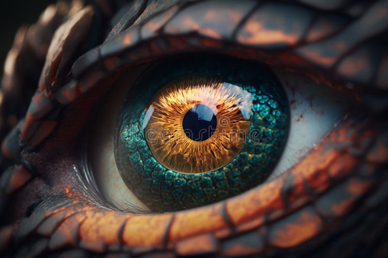 Cobra Snake Eye Closeup Generative AI Stock Illustration - Illustration ...