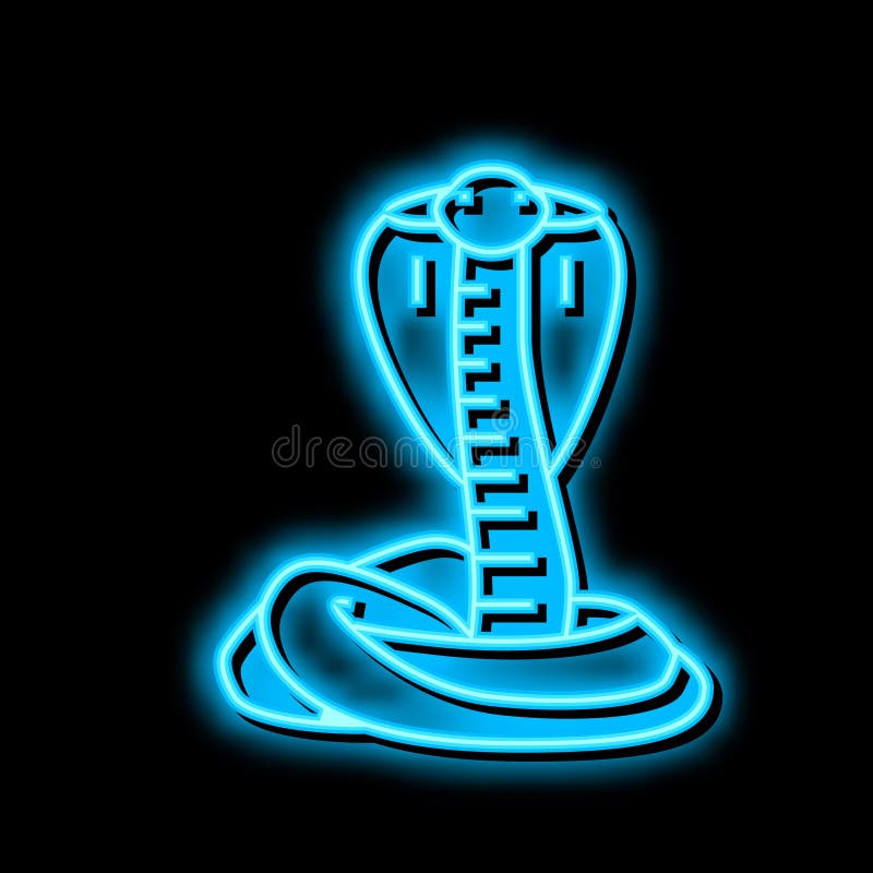 Cobra Snake Neon Glow Icon Illustration Stock Vector - Illustration of ...