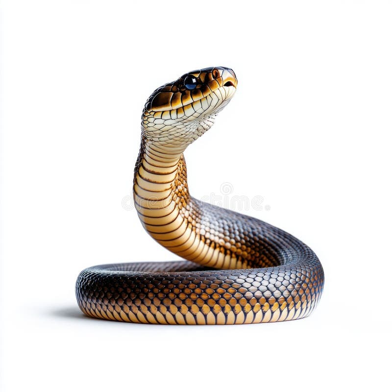 Cobra Snake in Striking Pose Stock Illustration - Illustration of fear ...