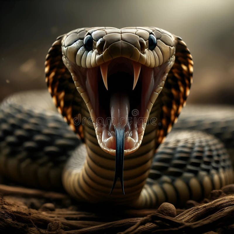 Cobras are in a Desperate Situation and Ready To Attack Stock Illustration - Illustration of ...