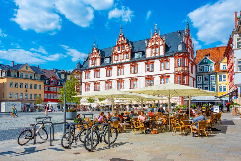 Coburg, Germany, August 10, 2022: Stadthaus in German Town Cobur ...