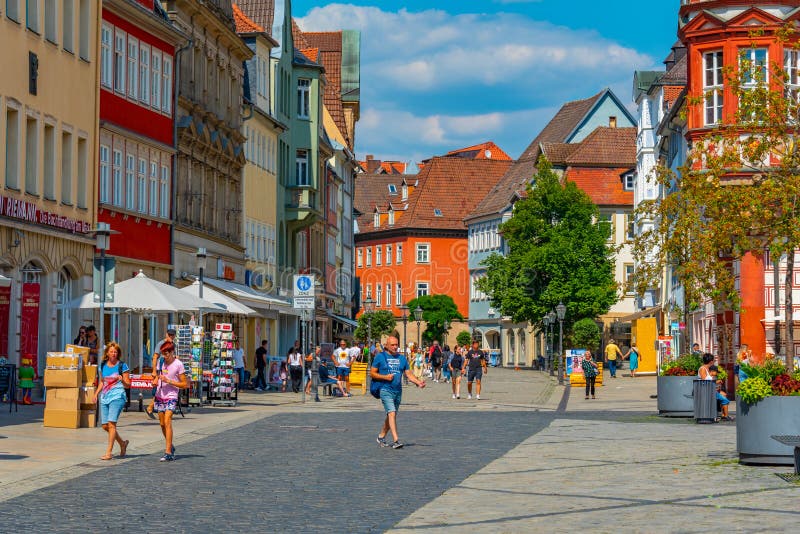 Coburg, Germany, August 10, 2022: View of Marktplatz Square in T ...