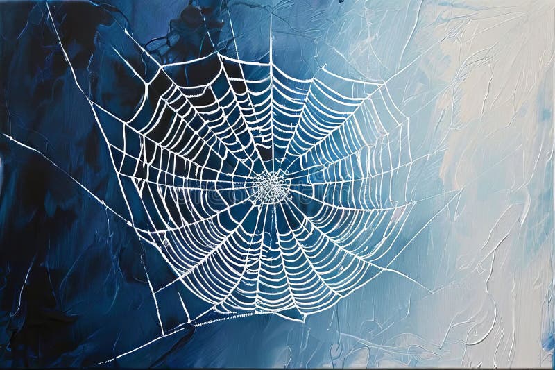 Cobweb Canvas a Blank White Cobweb with a Delicate Lacy Pattern Stock ...