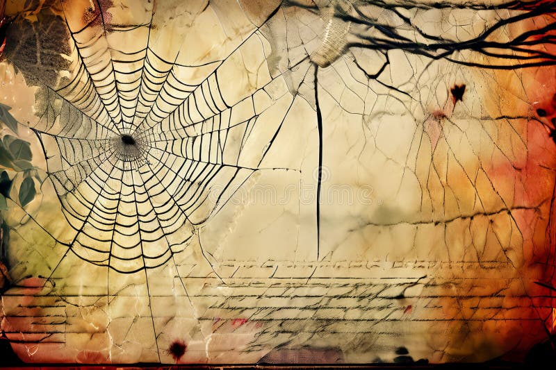 Cobweb and Digital Collage Combine Different Cobweb Images with Stock ...