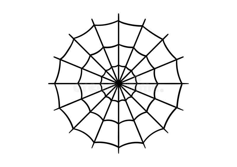 Cobweb Hand Drawn Illustration on White Background Stock Vector ...