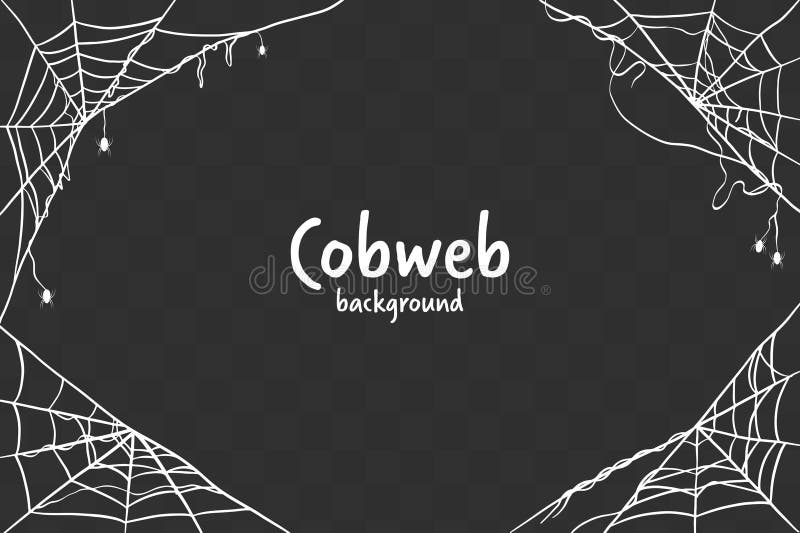 Cobweb Horizontal Banner Illustration in Flat Design Style Stock Vector ...