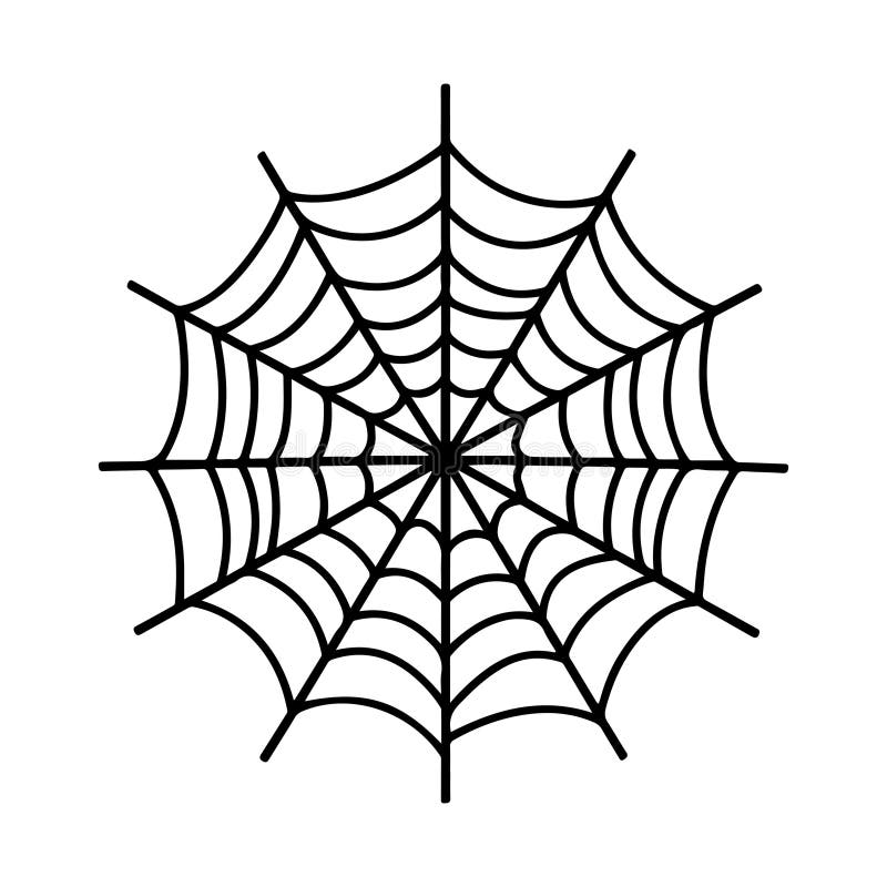 Cobweb Image Vector Illustration of White Background. Stock ...