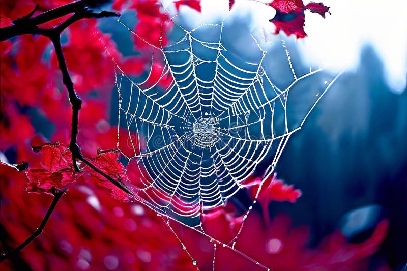 Cobweb Infrared Capture a Cobweb Image Using Infrared Photograph Stock ...