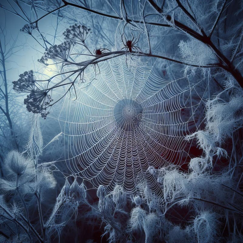 Cobweb Infrared Capture a Cobweb Image Using Infrared Photograph Stock ...