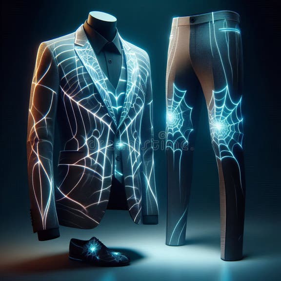 Cobweb Integrated Smart Clothing Stock Illustration - Illustration of ...