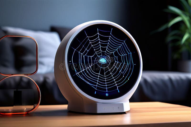 Cobweb Integrated Smart Home System Stock Illustration - Illustration ...