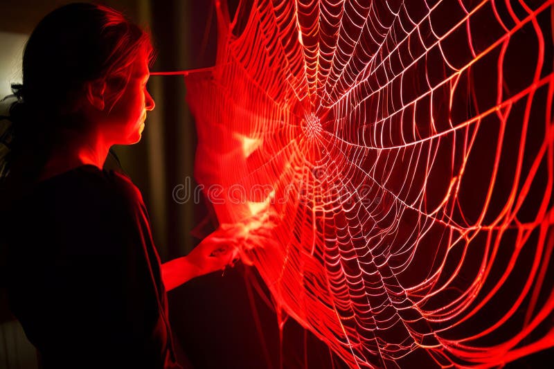 Cobweb and Interactive Art Create an Interactive Artwork Featuri Stock ...
