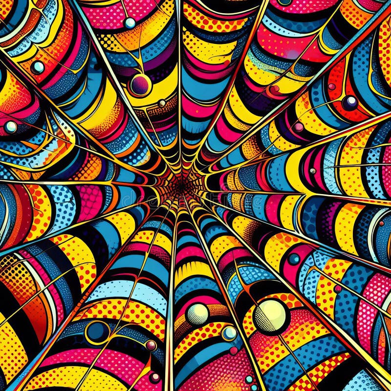 Cobweb Pop Art Use Pop Art Techniques To Create a Bold and Color Stock ...