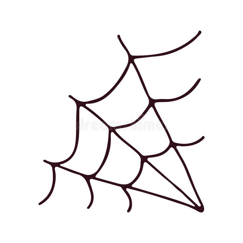 Cobweb. Spider Web Doodle Icon for Halloween. Spider Product Hand ...