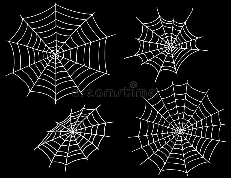 Cobweb on the Wall, Outline Vector Stock Vector - Illustration of clip ...
