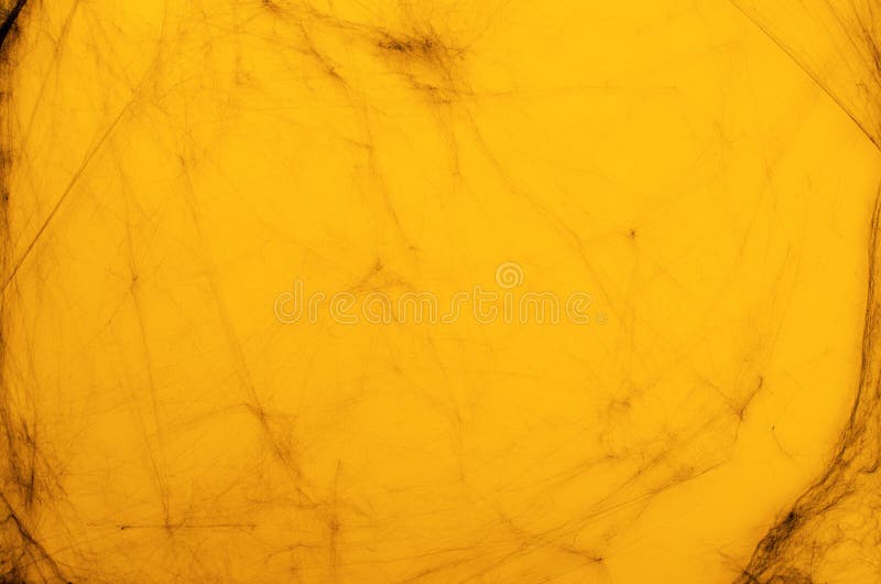 Cobweb on Yellow Background, Abstract Texture, Halloween Design, Spider ...