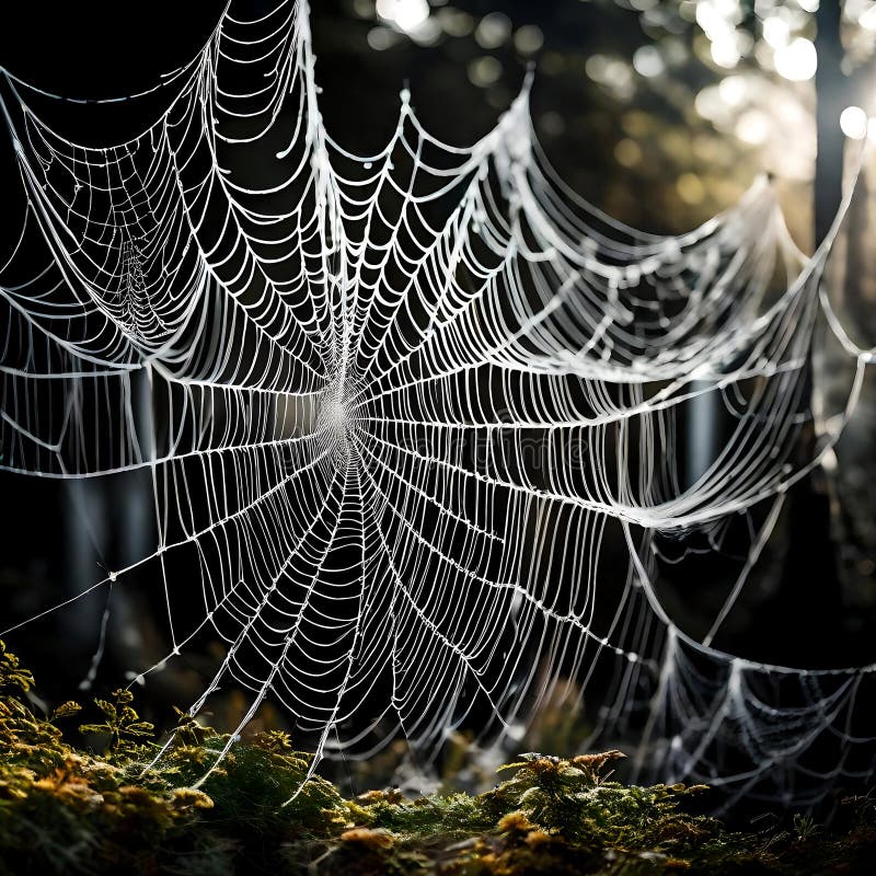 Cobwebs in White - Ai Generated Image Stock Illustration - Illustration ...