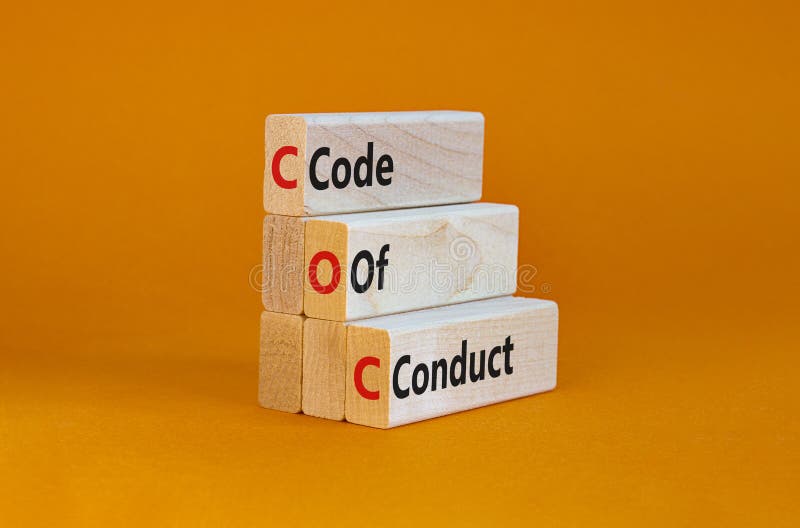 Coc Code Of Conduct Symbol Concept Words `coc Code Of Conduct` On